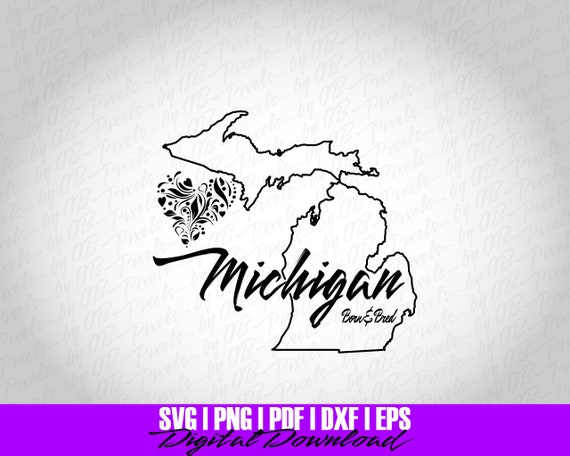 Michigan SVG Michigan SVG File Instant Download Michigan - Etsy
