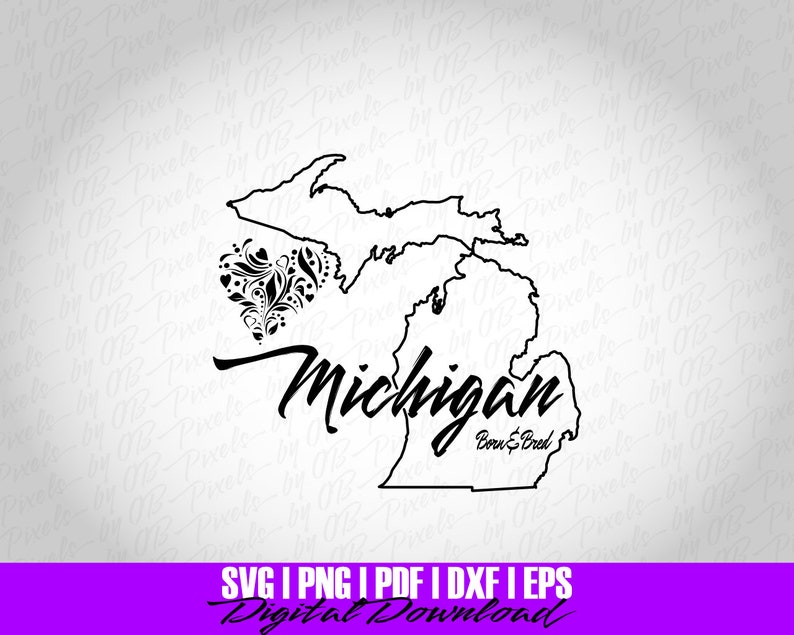 Michigan SVG, Michigan SVG File, Instant Download, Michigan Cut File ...