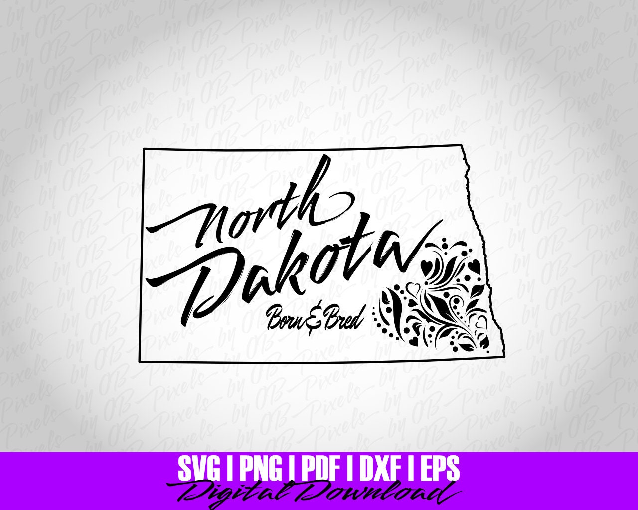 North Dakota SVG, North Dakota SVG File, Instant Download, North Dakota ...