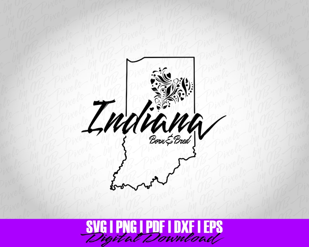 Indiana SVG, Indiana SVG File, Instant Download, Indiana Cut File, SVG ...