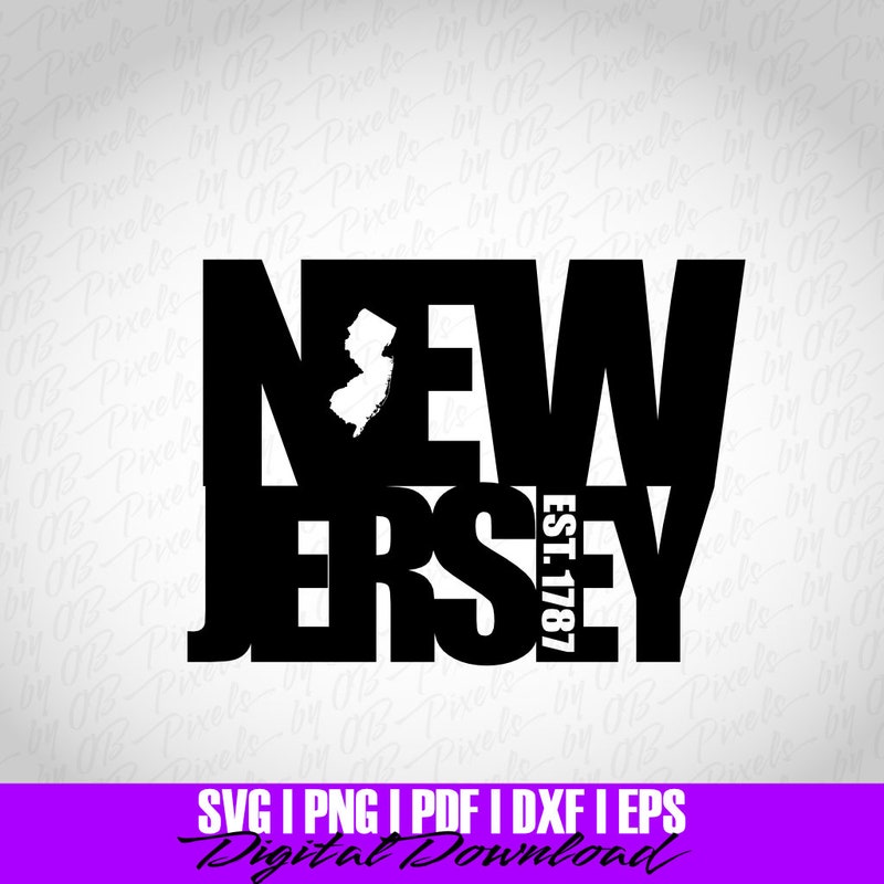 New Jersey Svg - Etsy