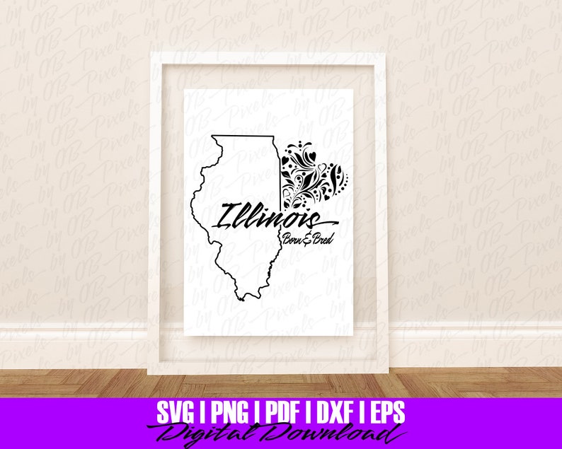 Illinois SVG, Illinois SVG File, Instant Download, Illinois Cut File ...