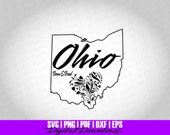 Ohio State Dxf File - Etsy
