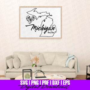 Michigan SVG, Michigan SVG File, Instant Download, Michigan Cut File ...