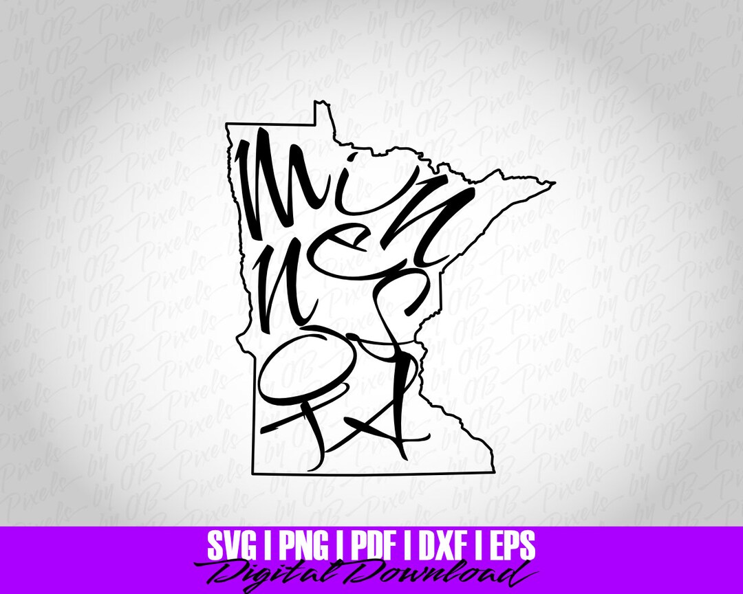 Minnesota SVG, Minnesota SVG File, Instant Download, Minnesota Cut File ...