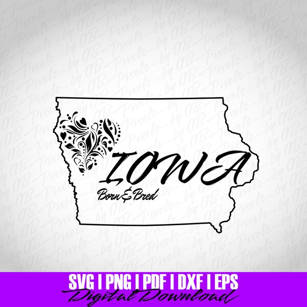 Iowa Svg - Etsy