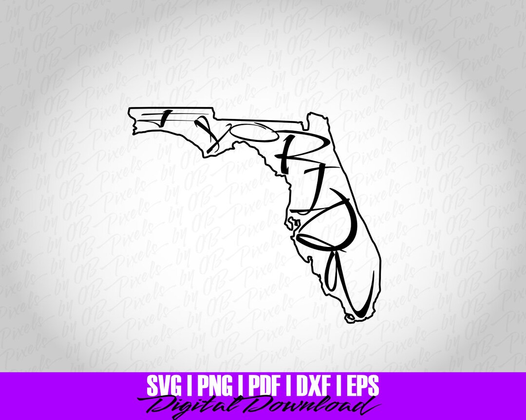 Florida SVG, Florida SVG File, Instant Download, Florida Cut File, SVG ...