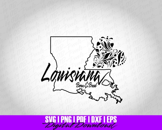 Louisiana SVG Louisiana SVG File Instant Download Louisiana - Etsy