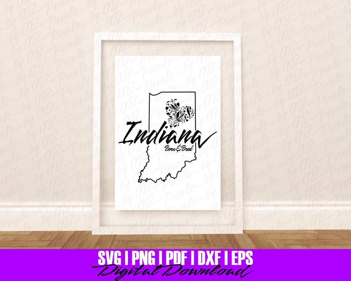 Indiana SVG, Indiana SVG File, Instant Download, Indiana Cut File, SVG ...