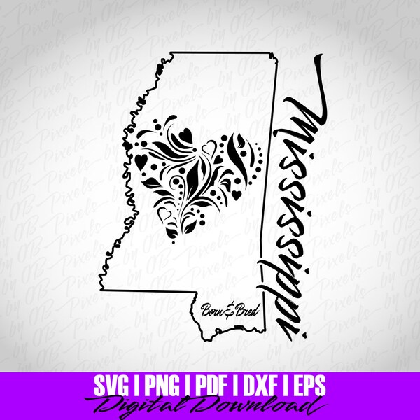 Mississippi Svg - Etsy