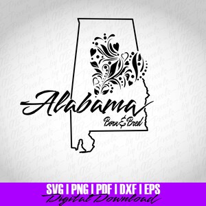 Alabama SVG Alabama SVG File Instant Download Alabama Cut - Etsy