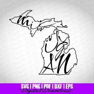 Michigan SVG Michigan SVG File Instant Download Michigan - Etsy