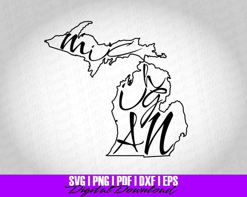 Michigan SVG Michigan SVG File Instant Download Michigan - Etsy