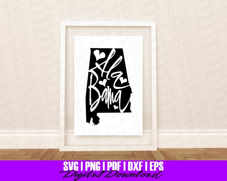Alabama SVG Alabama SVG File Instant Download Alabama Cut - Etsy