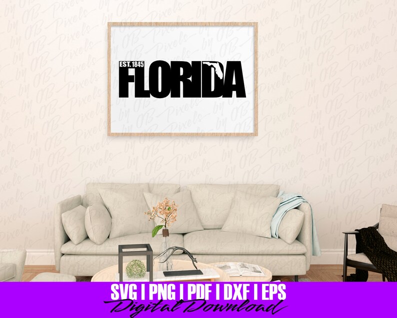 Florida SVG, Florida SVG File, Instant Download, Florida Cut File, SVG ...