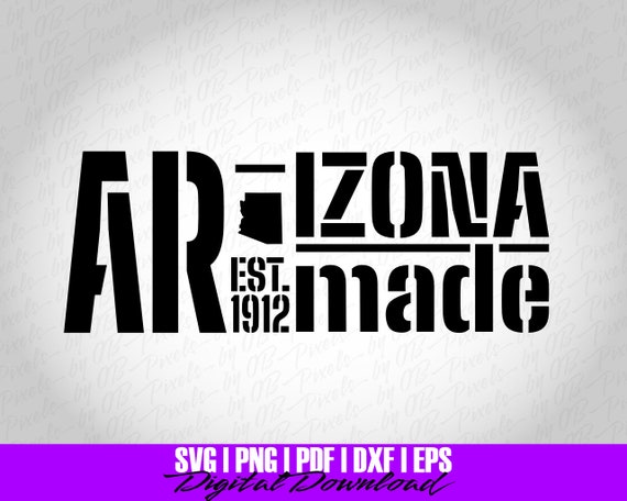 Arizona SVG Arizona SVG File Instant Download Arizona Cut - Etsy