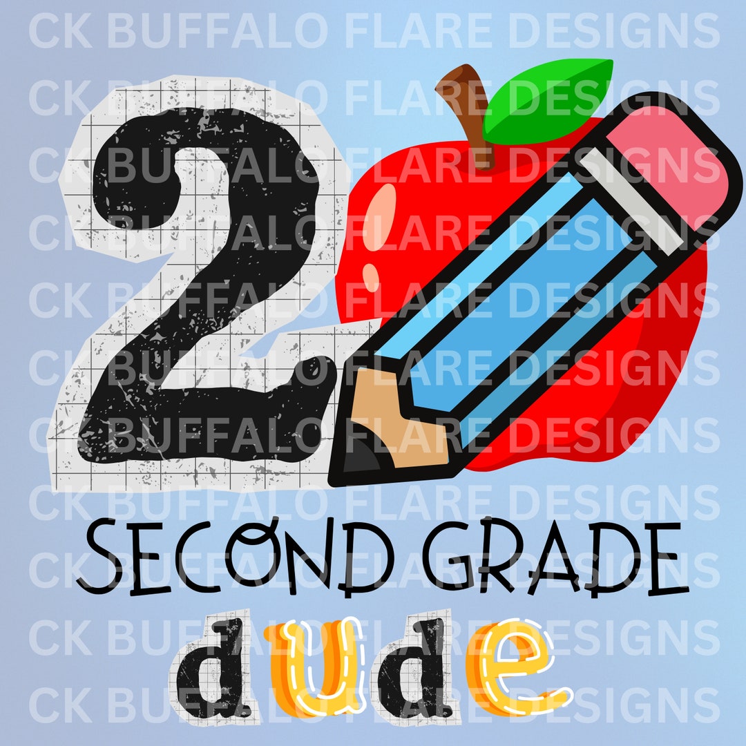 Second Grade/boy Design/png Image/first Day of School - Etsy