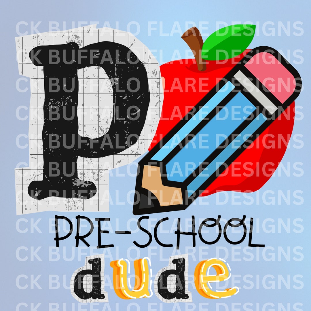 Pre-school/boy Design/png Image/first Day of School - Etsy