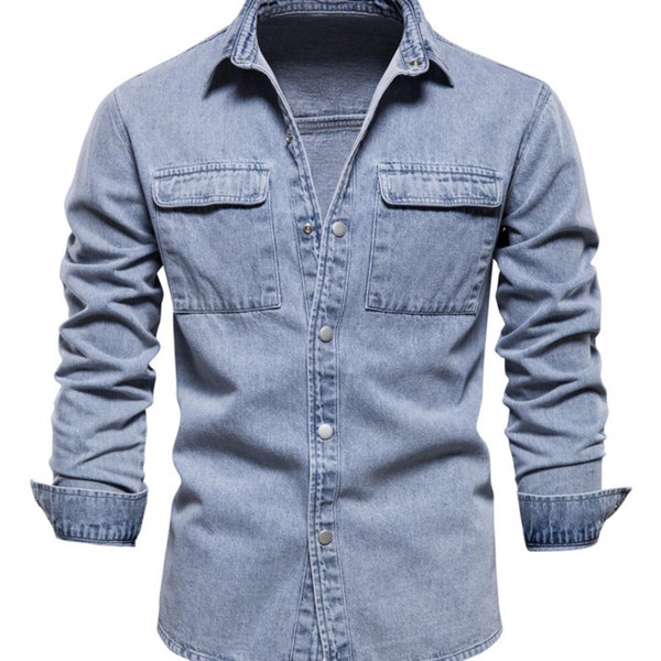 Long Denim Jacket - Etsy