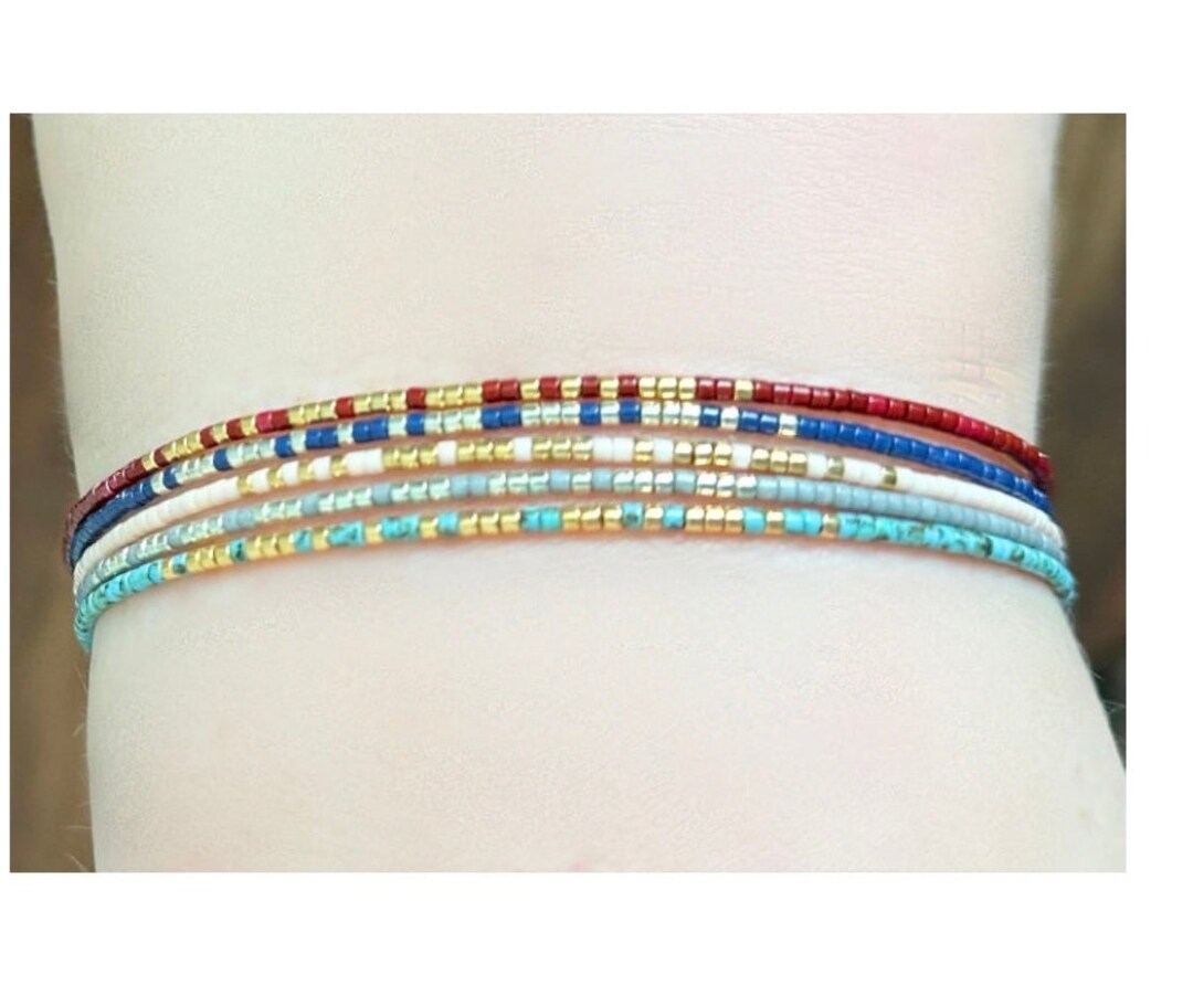 Morse Code Bracelet Custom Morse Code Bracelet Seed Bead - Etsy