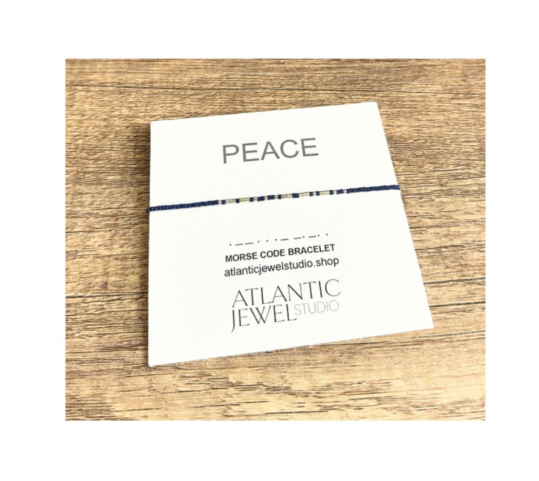 Morse Code Bracelet Peace Morse Code Bracelet Seed Bead - Etsy