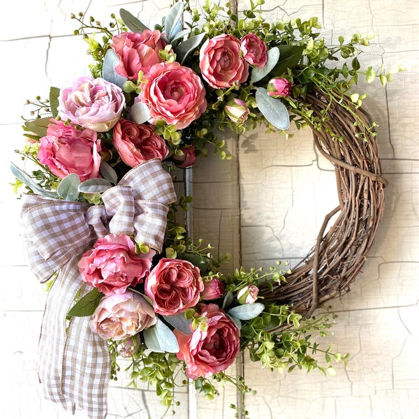 Pink Wreath - Etsy