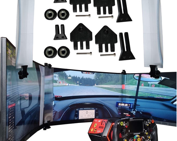 PC USB Button Box 24 Functions Back Lit Blue Sim Racing With Five ...