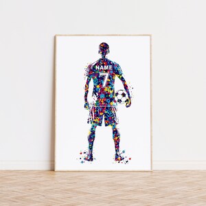 Custom Soccer Poster, Personalized Soccer Art, Soccer Ball Print, Gifts ...