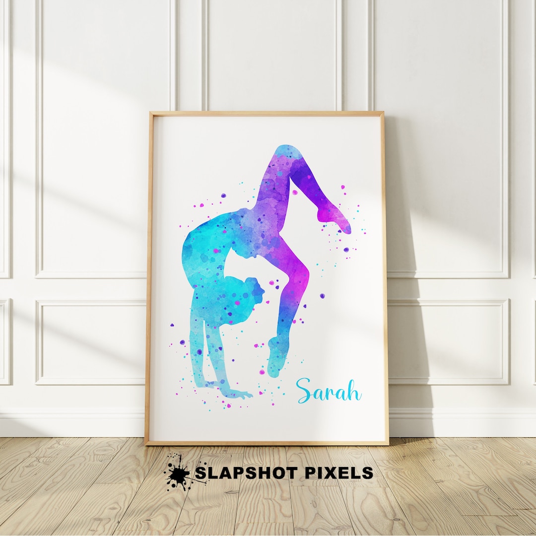 Personalized Gymnastics Print, Gymnastics Gifts for Girls, Gymnastics ...