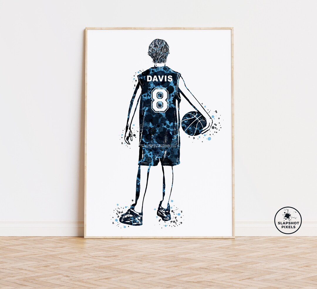 Basketball Gifts for Boys Personalized Basketball Poster - Etsy