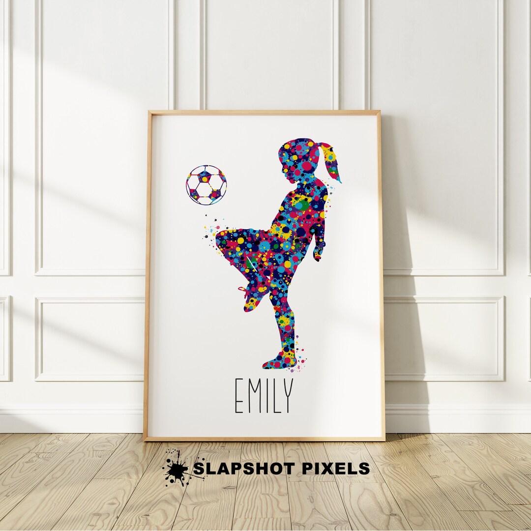 Personalized Soccer Poster, Soccer Gifts for Girls, Soccer Art Print ...