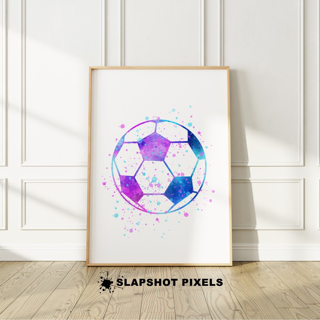 Soccer Ball Print Wall Art, Soccer Poster Decor, Soccer Printable ...