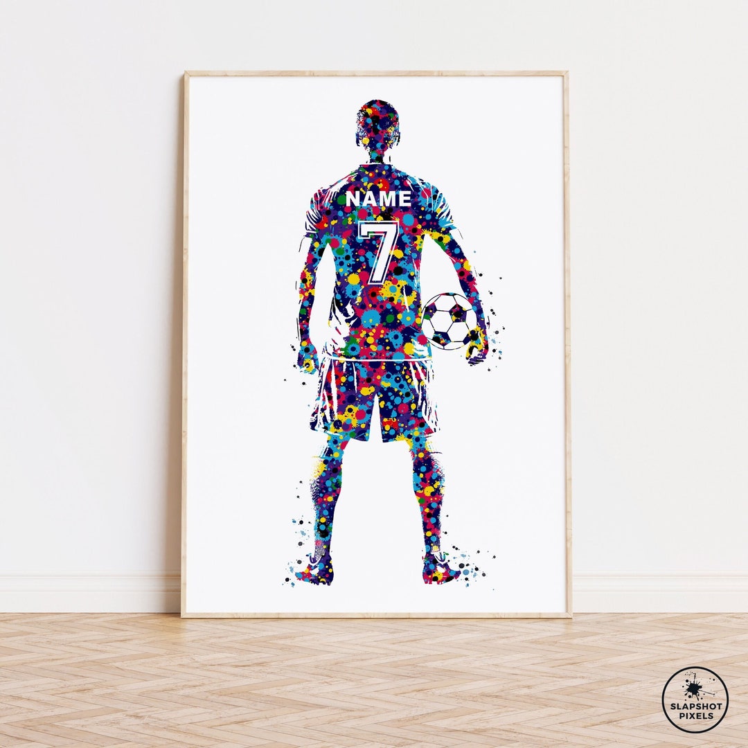 Custom Soccer Poster Personalized Soccer Art Soccer Ball - Etsy