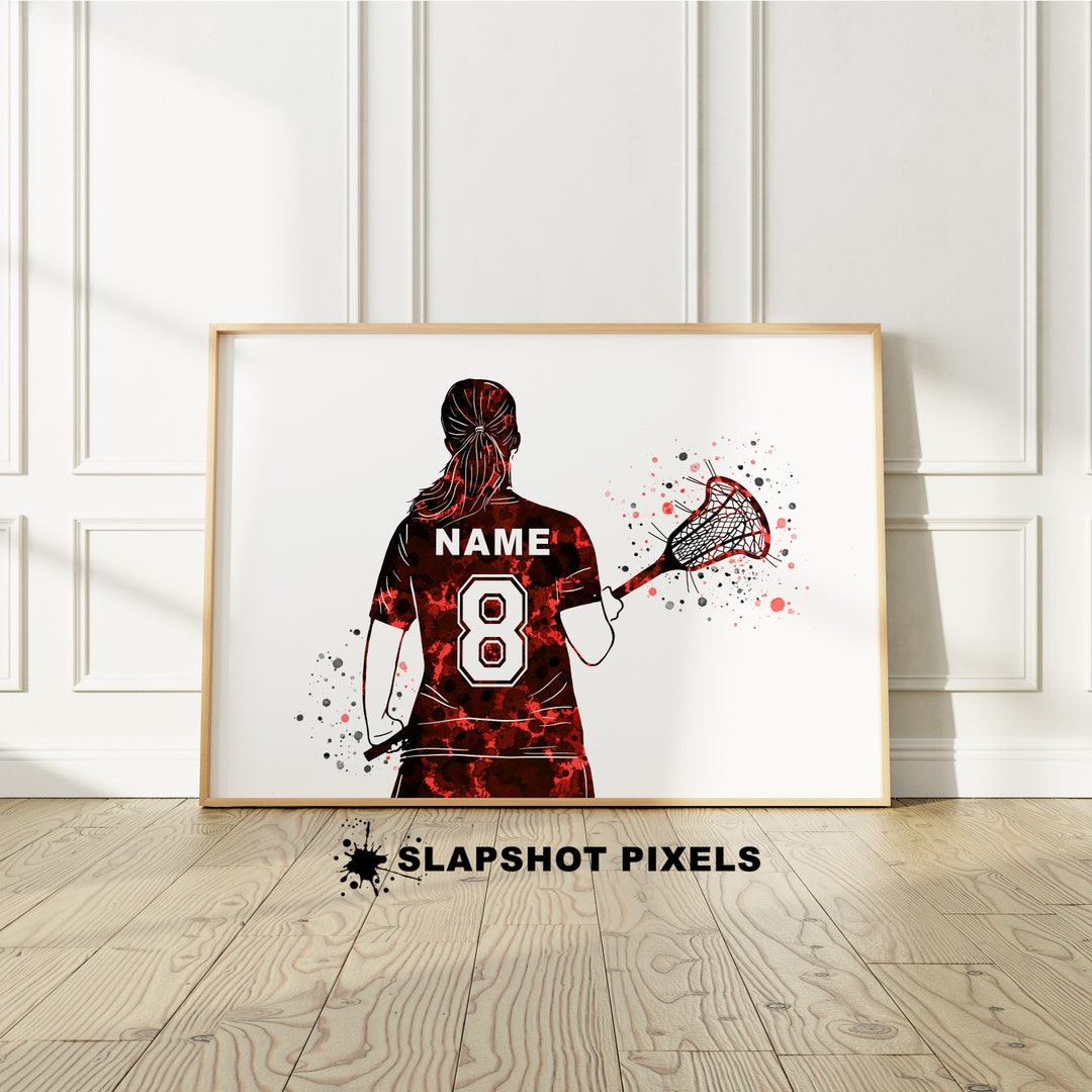 Personalized Lacrosse Gift for Girls Custom Lacrosse Poster Bedroom ...