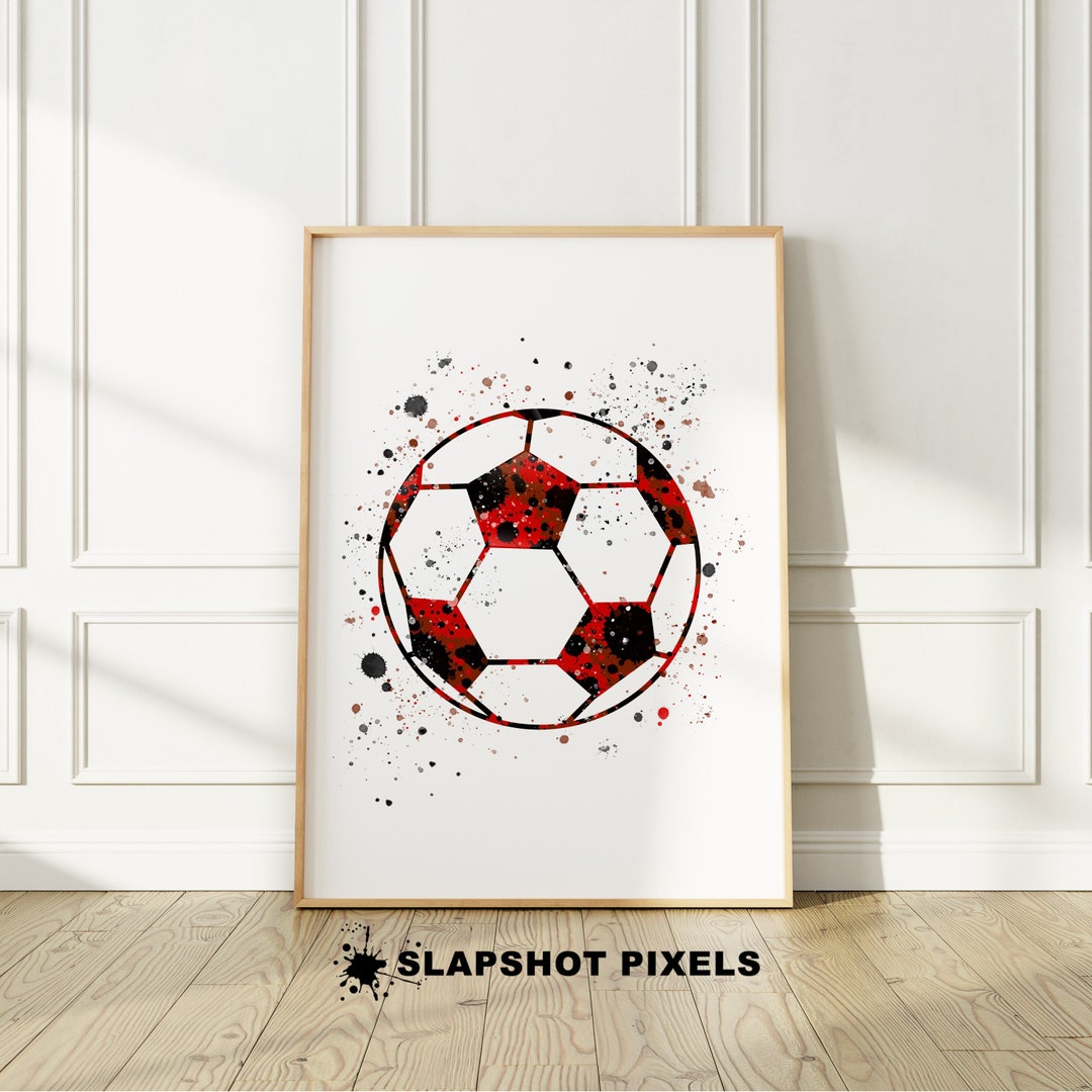 Soccer Ball Print Wall Art, Soccer Poster Decor, Soccer Printable ...