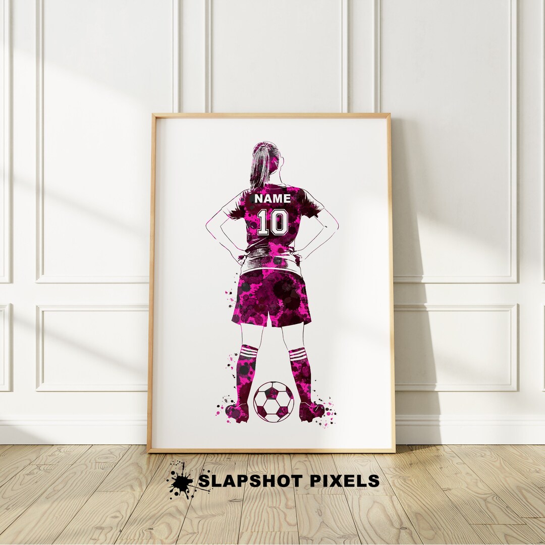 Soccer Gifts for Girls, Personalized Soccer Poster, Football Prints ...