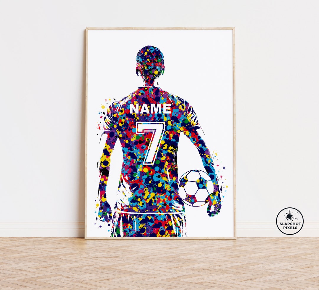 Personalized Soccer Poster Soccer Gifts for Boys Soccer - Etsy