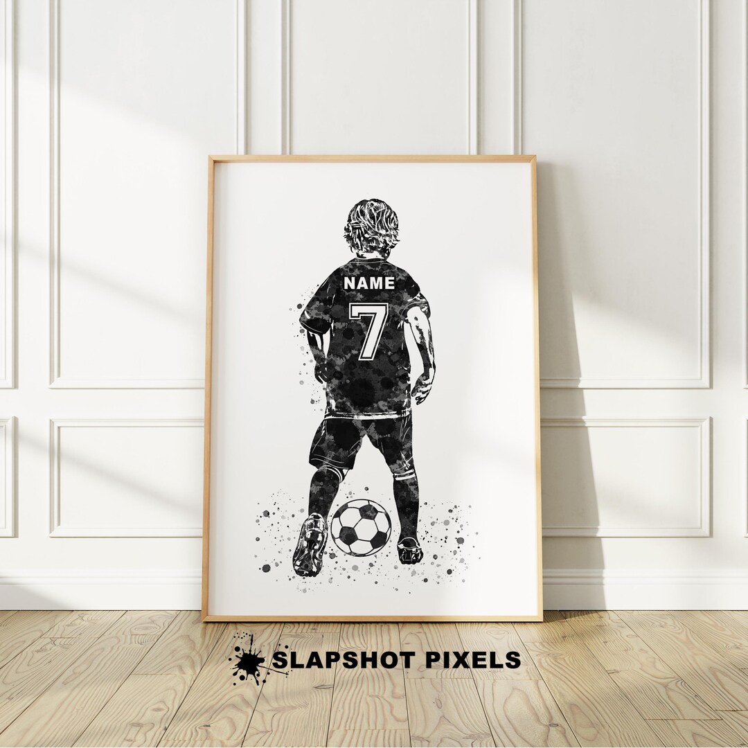 Soccer Wall Art Personalized Soccer Poster Football Print Soccer Soccer ...