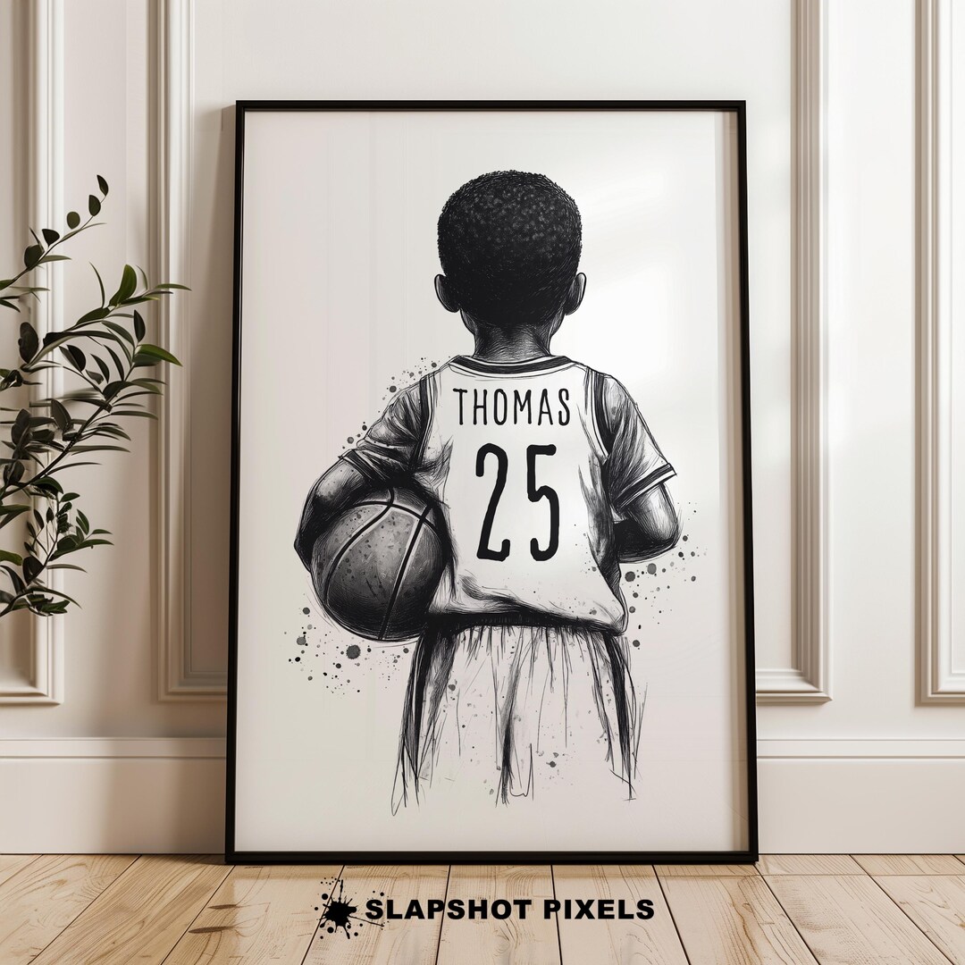 Personalized Basketball Poster Basketball Room Decor Basketball Jersey ...