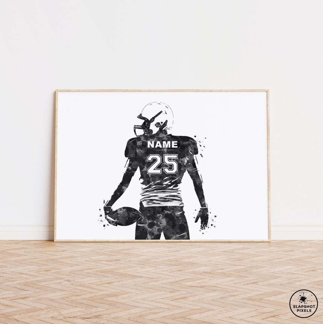 Custom Football Poster Gifts for Boys, Personalized Football Prints ...