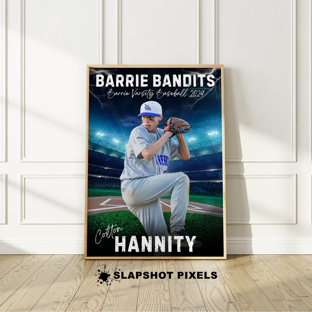 Custom Baseball Poster Personalized Softball Print Tball Gifts for Boys ...
