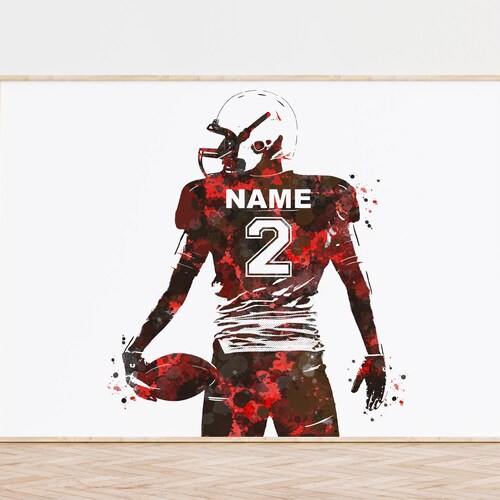 Custom Football Art Personalized Football Wall Decor With - Etsy