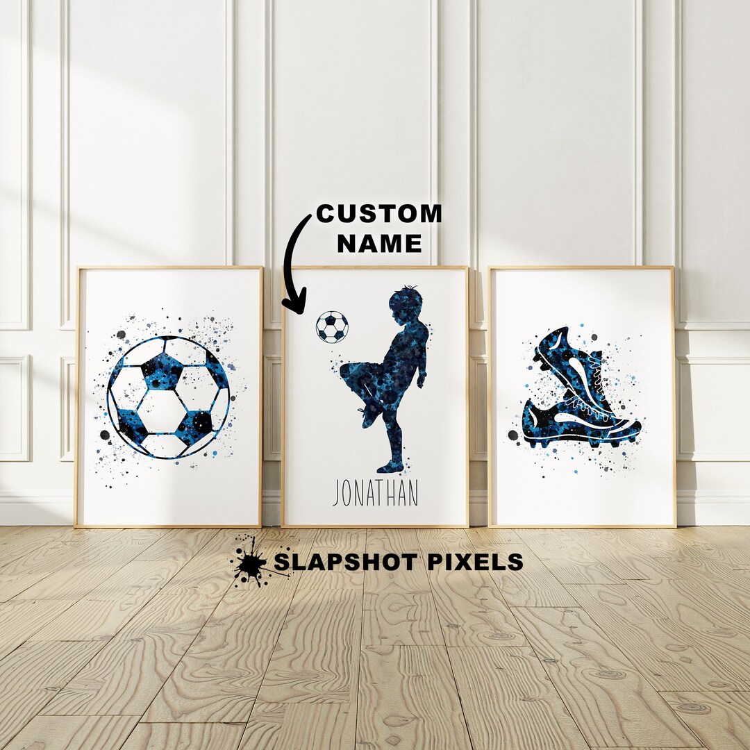 Soccer Decor Personalized Soccer Wall Art Soccer Prints Custom Soccer ...