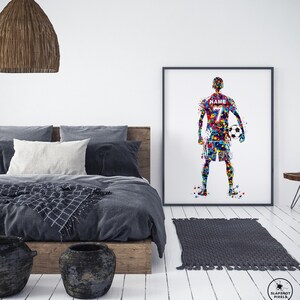 Custom Soccer Poster, Personalized Soccer Art, Soccer Ball Print, Gifts ...