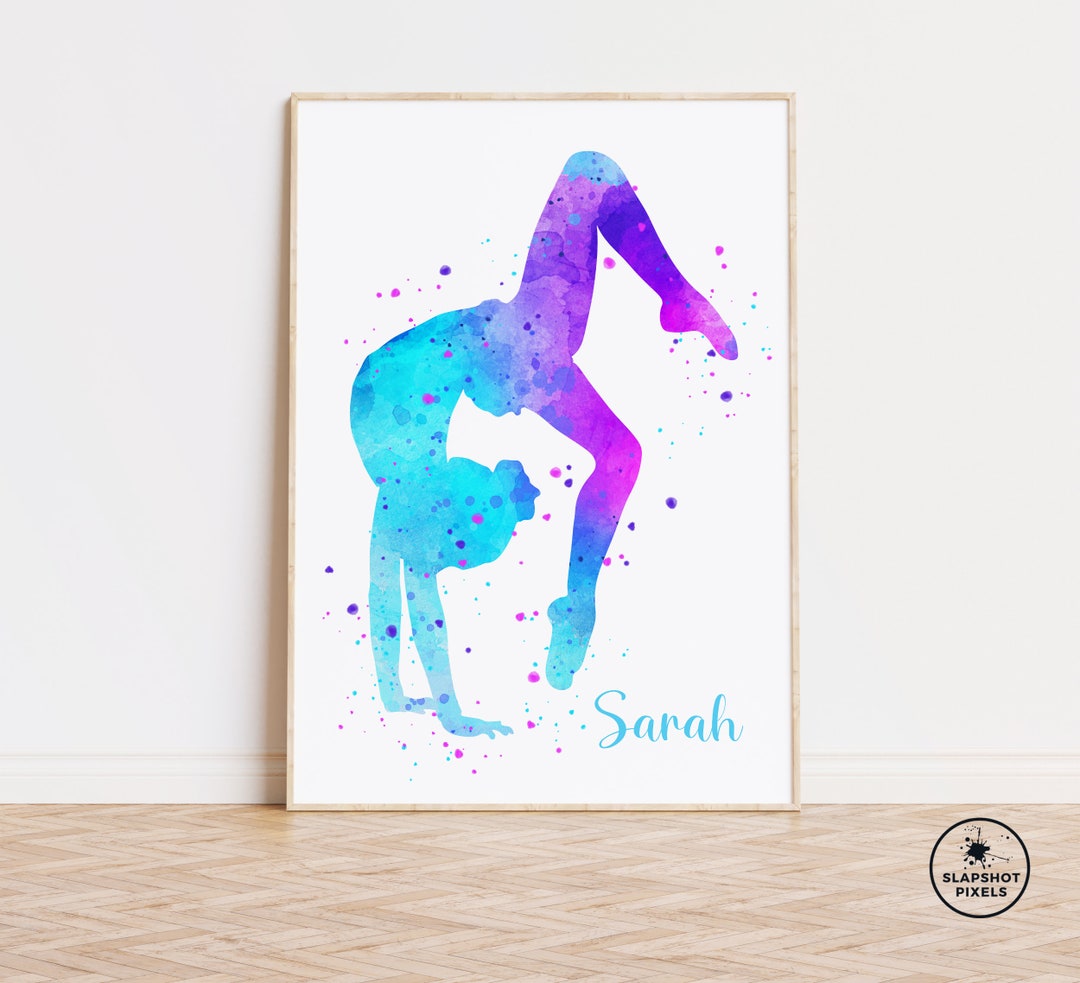 Personalized Gymnastics Print, Gymnastics Gifts for Girls, Gymnastics ...