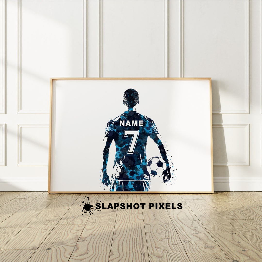 Personalized Soccer Poster, Football Prints, Soccer Gifts for Boys ...
