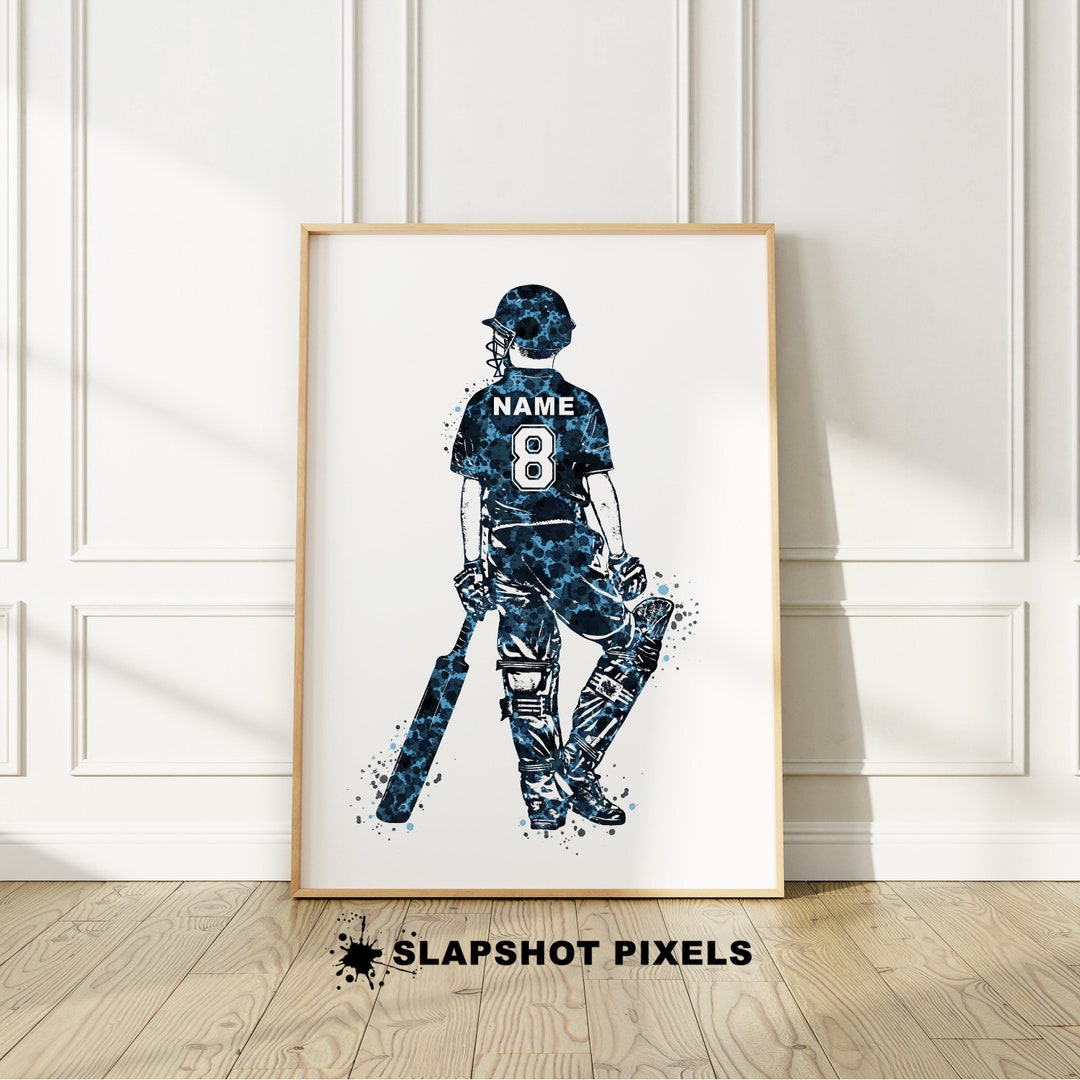 Cricket Gift for Him, Personalized Cricket Poster, Cricket Art With ...