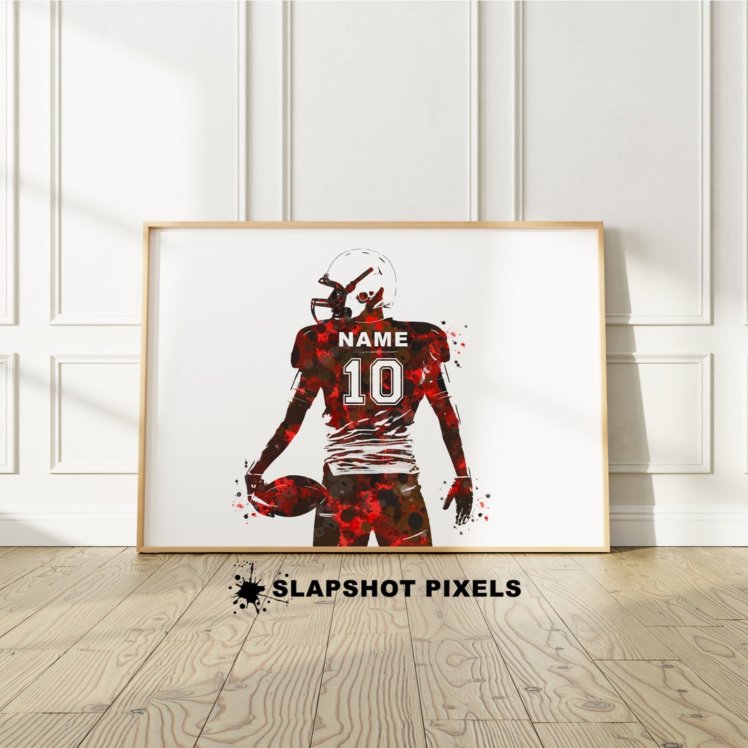 Personalized Football Poster, Custom Football Prints, Football Gifts ...