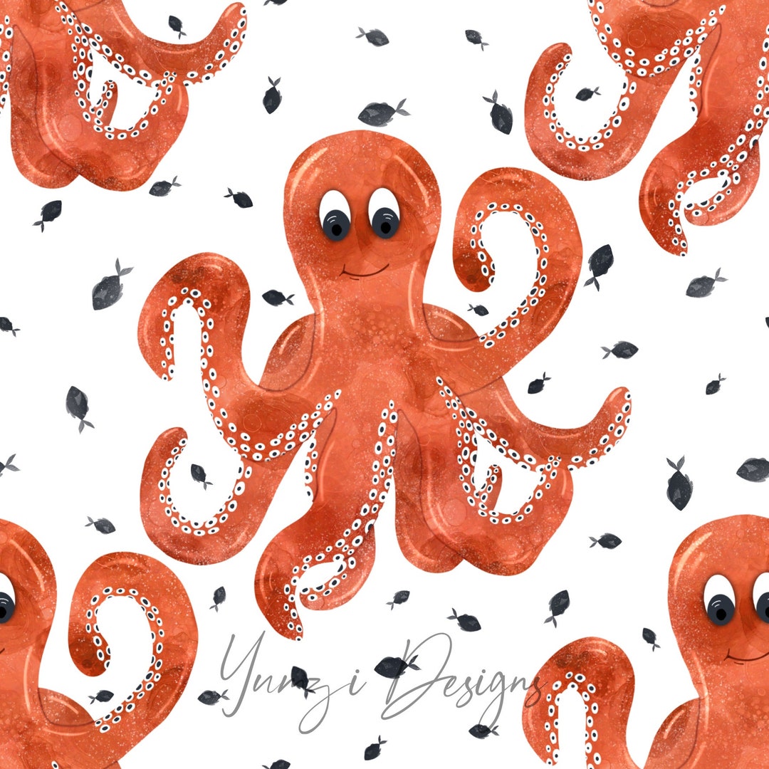 Octavious Octopus Seamless Digital Design Pattern - Etsy