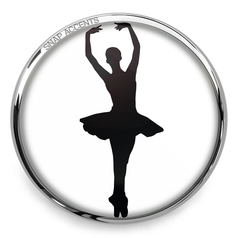 Ballet Dance Snap Jewelry Ginger Charm Pointe Shoe 18MM Ballerina ...